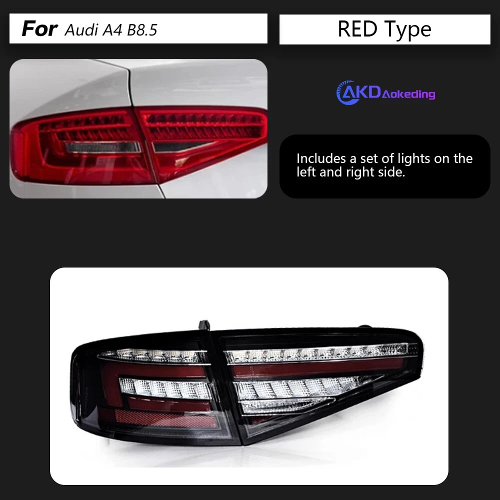 Фаркоп AKD для Audi A4 B8.5. Светодиодный фаркоп 2013-2016 года выпуска A4. Задняя туманная, тормозная, поворотная сигнальная лампа. Автомобильные аксессуары.