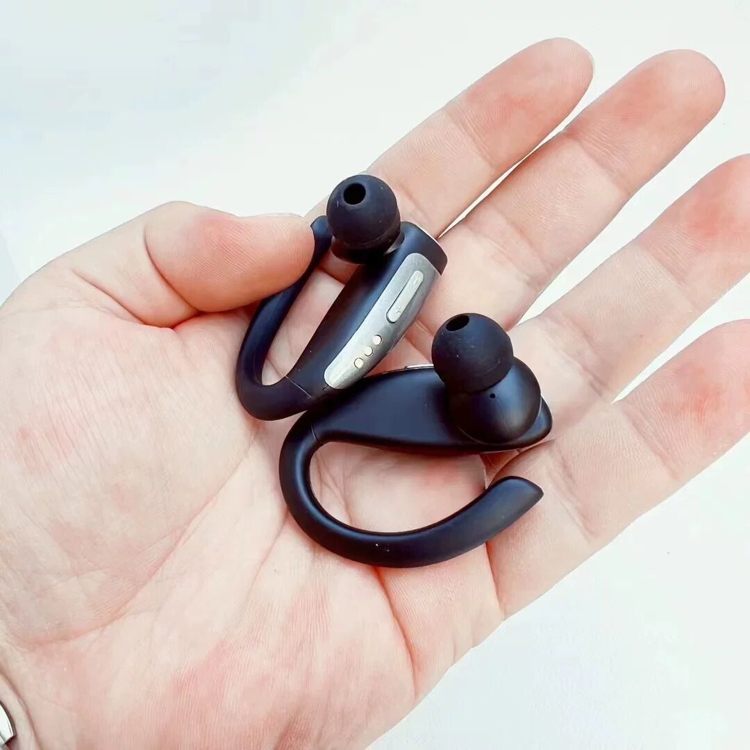 Истинно беспроводные наушники-зажимы TWS Bluetooth 5.0 для спорта с aptX и Qualcomm 3020, Черный