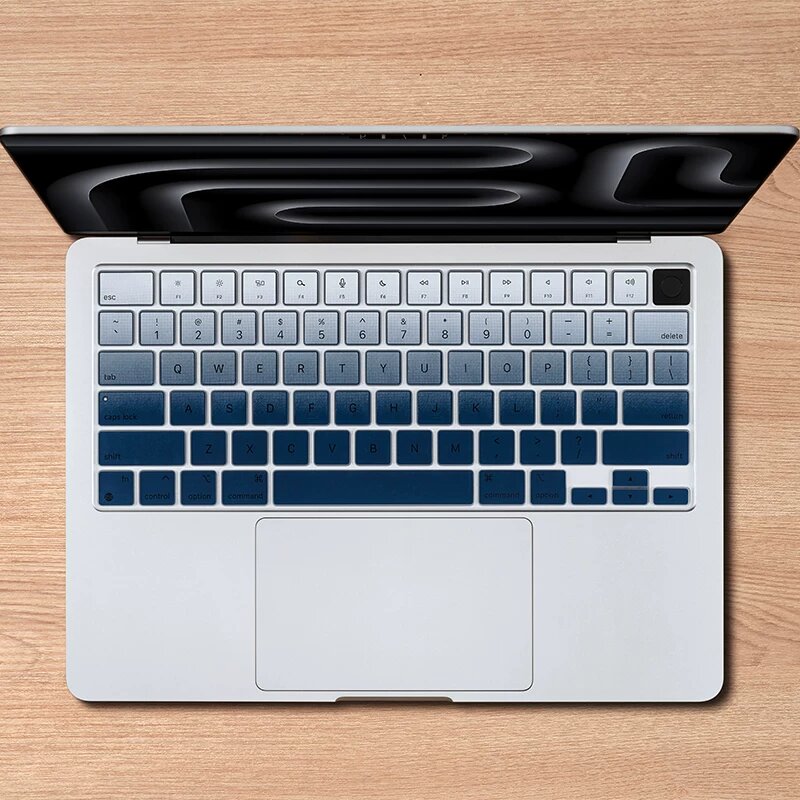 Защитная пленка из жидкого силикона для MacBook Pro M1 14,2/16,2 дюйма 2021-2022 (градиент темно-синий)