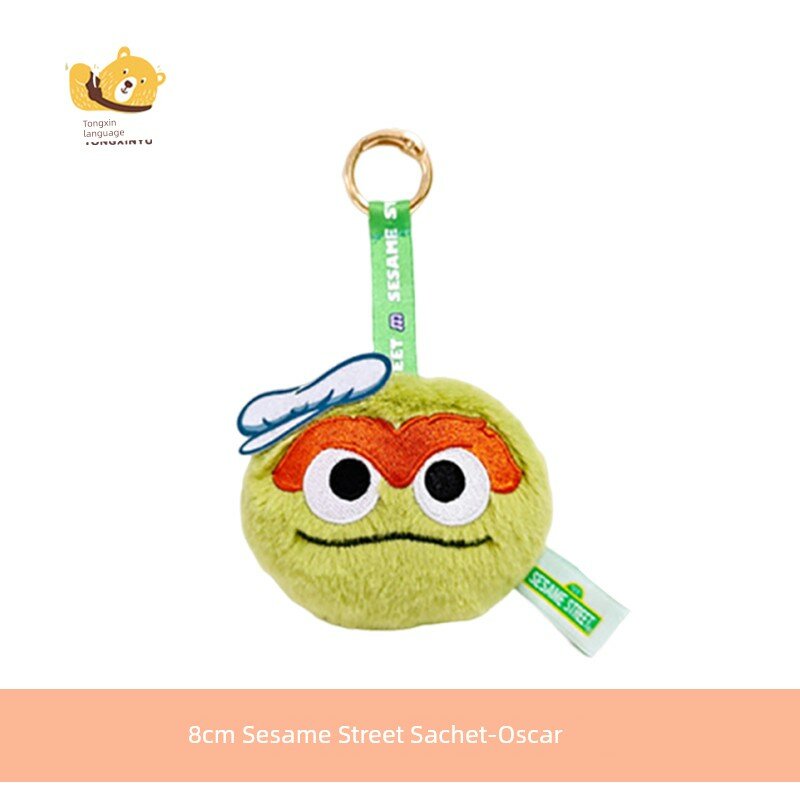 Sesame Street Oscar 8 см Плюшевый брелок-подвеска для сумки, подарок для девушек