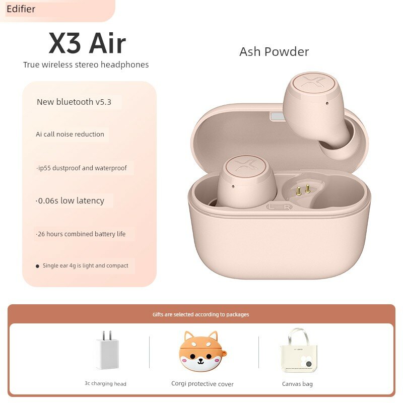 Edifier X3 AIR беспроводные наушники с шумоподавлением для спорта, высококачественный звук, водонепроницаемые, цвет