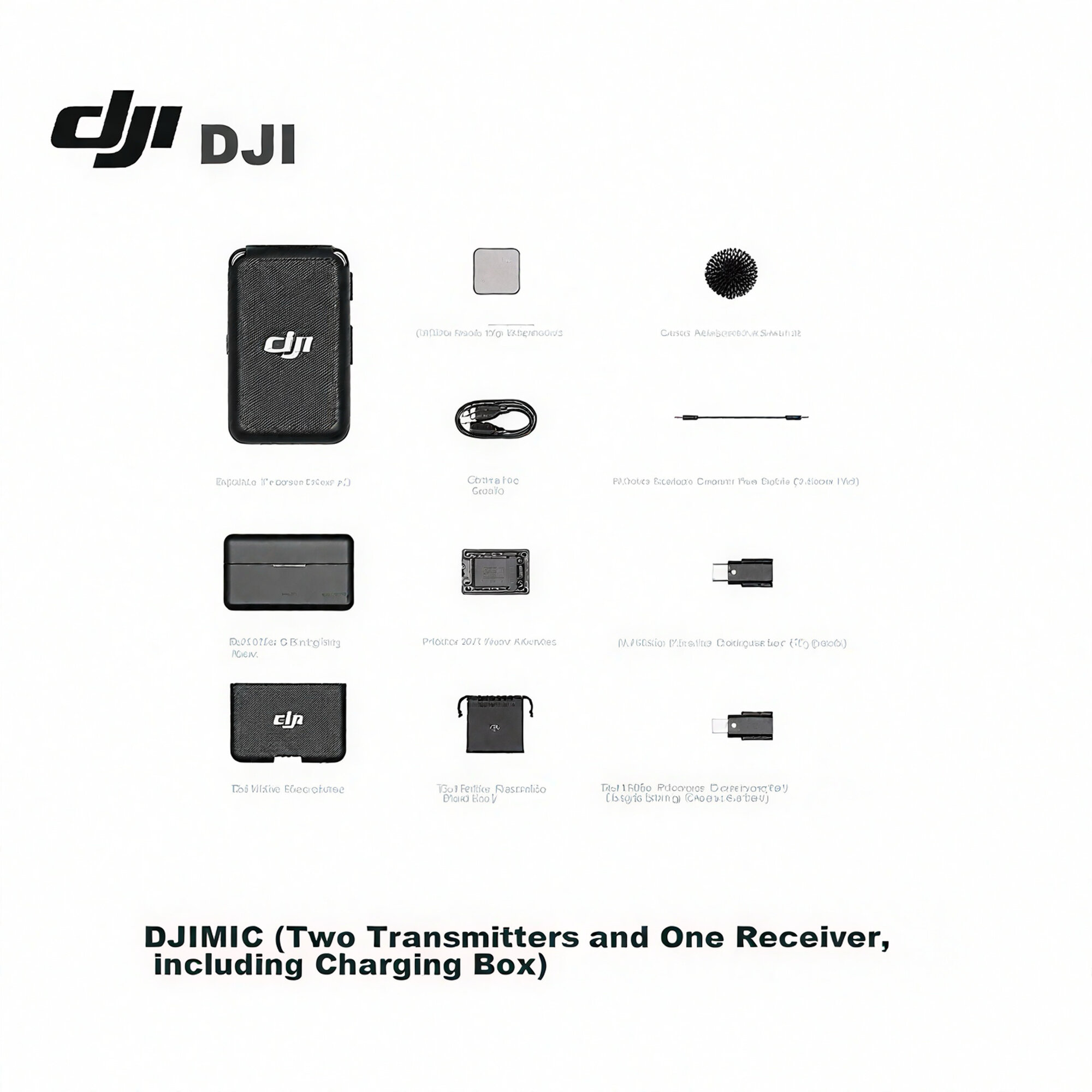 Беспроводной микрофон DJI Mic Dual, для смартфонов/планшетов, черный