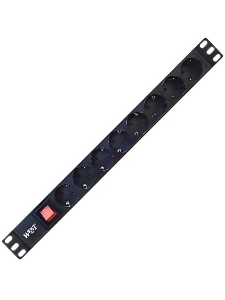 Блок розеток W&T WT-PDU-G8 8 розеток, Алюминий, пластик, Черный