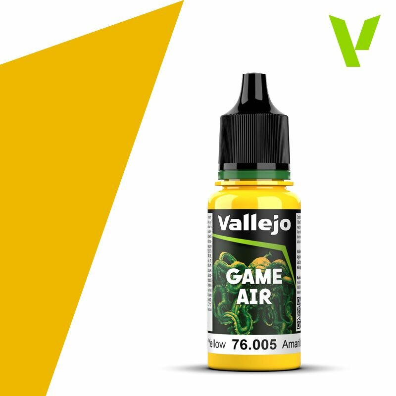 Краска Vallejo серии Game Air: Moon Yellow - обновленная формула 2024 76.005