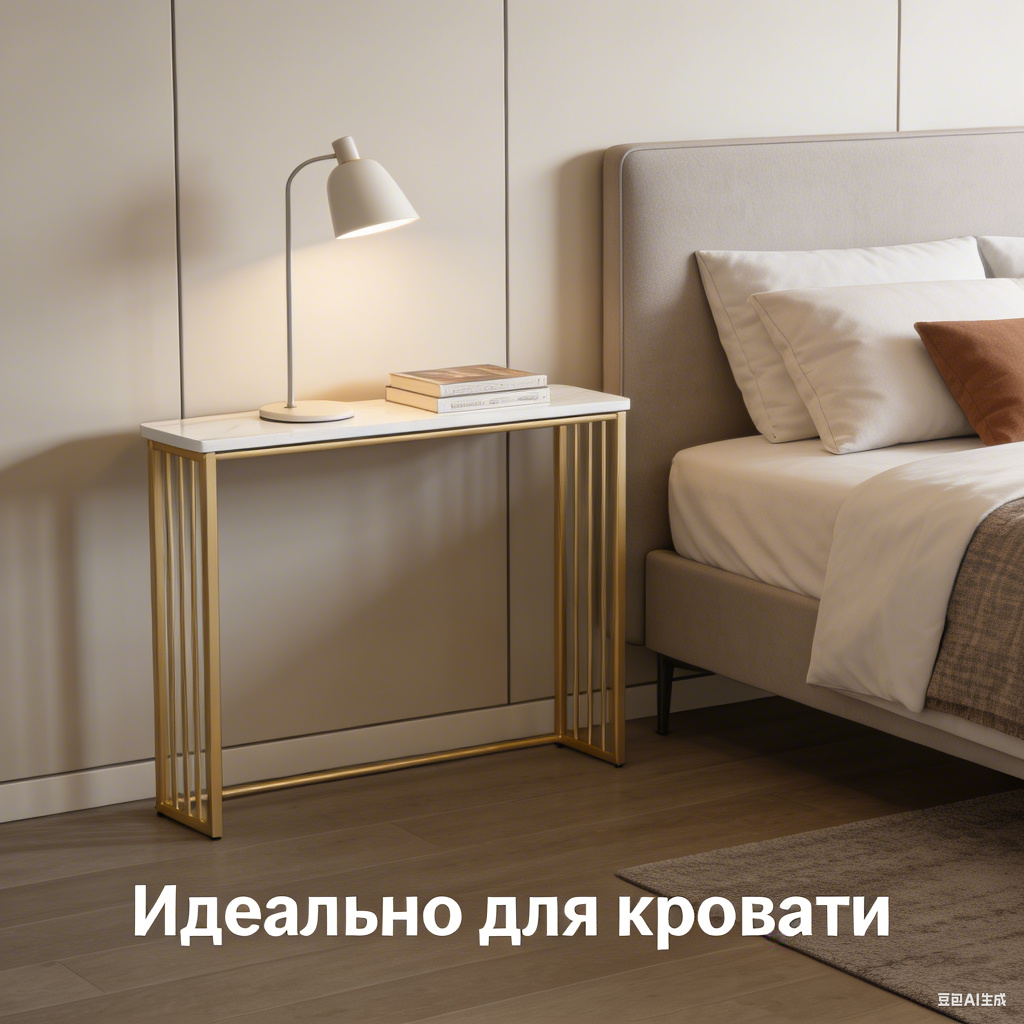 Стол для тех, кто ценит стиль: за диваном/при входе (натуральный мрамор) 120×20×75 см — фото 1