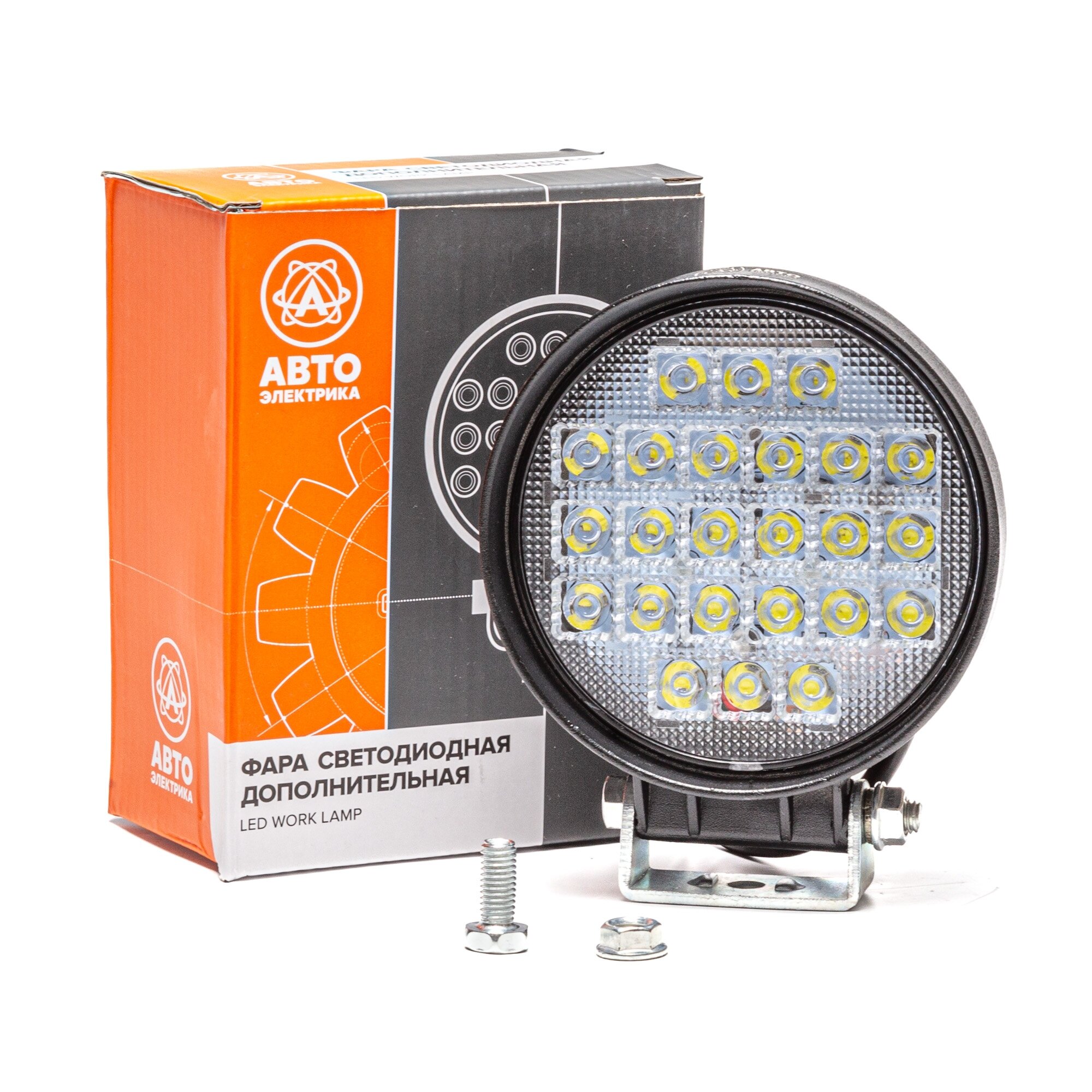 Фара светодиодная дополнительная, 12/24В, 24LED, круглая, арт. AE72R24LED65HC АвтоЭлектрика