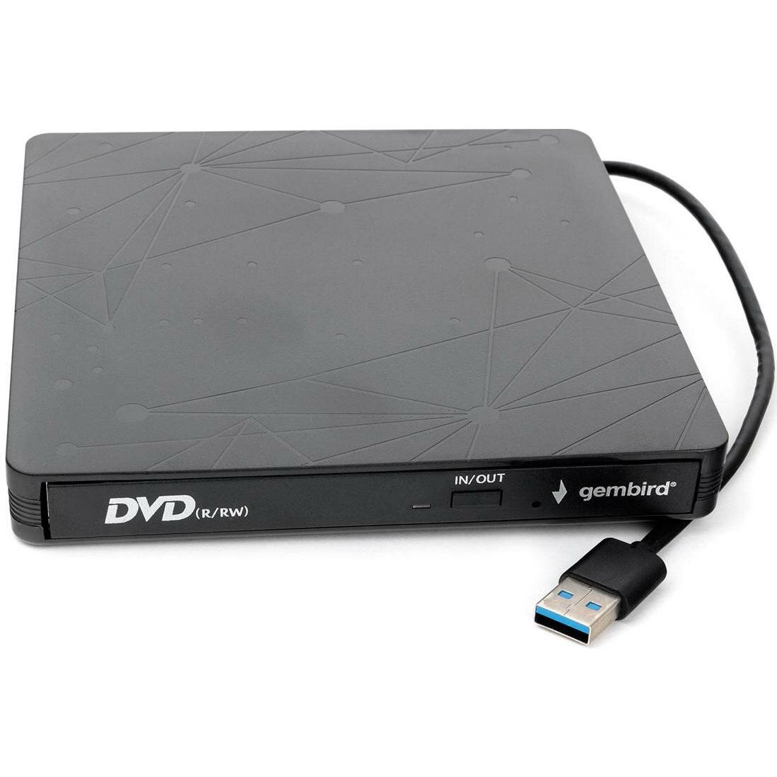 Внешний привод DVD±RW Gembird DVD-USB-03 USB 3.0 черный OEM