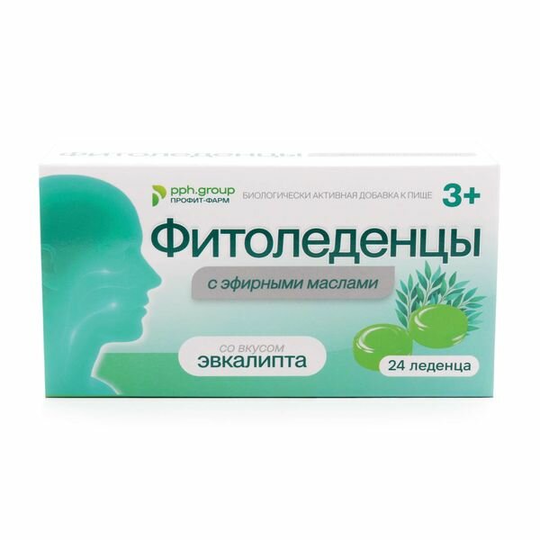 Фитоледенцы с эфирными маслами вкус эвкалипта с 3 лет 3250 мг 24шт