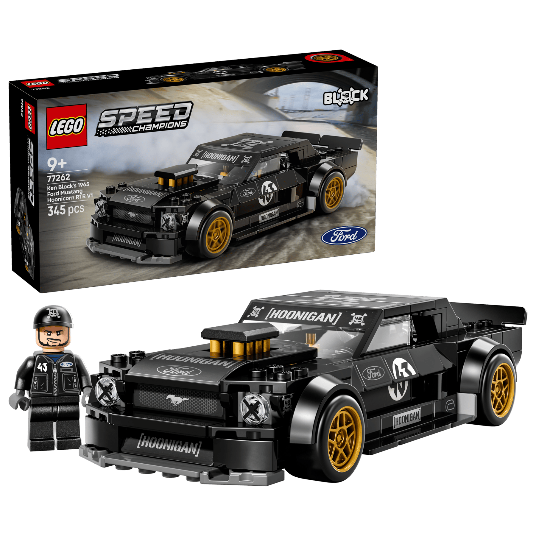 Конструктор LEGO Speed Champions 77262 Автомобиль Ford Mustang Hoonicorn V1 (1965), 345 деталей