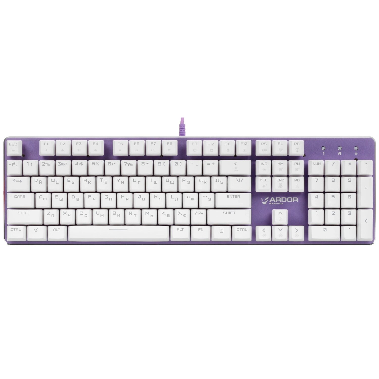 Игровая клавиатура проводная, механическая, ARDOR GAMING Blade, фиолетовая, AG-FL-B104Red-Purp