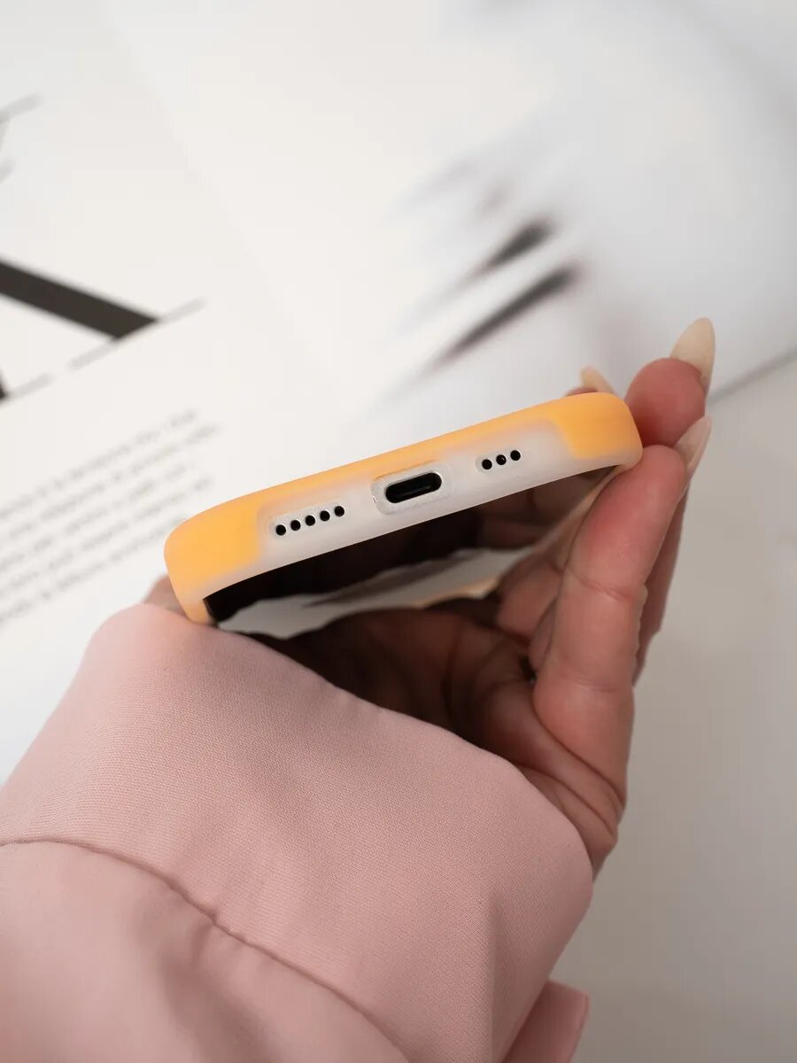 Чехол О'кейси, для iPhone 17, MagSafe, защита камеры, оранжевый — фото 1
