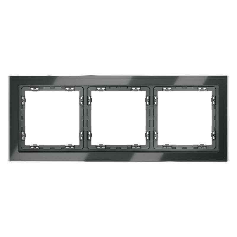 Рамка 3-м S70 стеклян. графит Voltum VLS110307