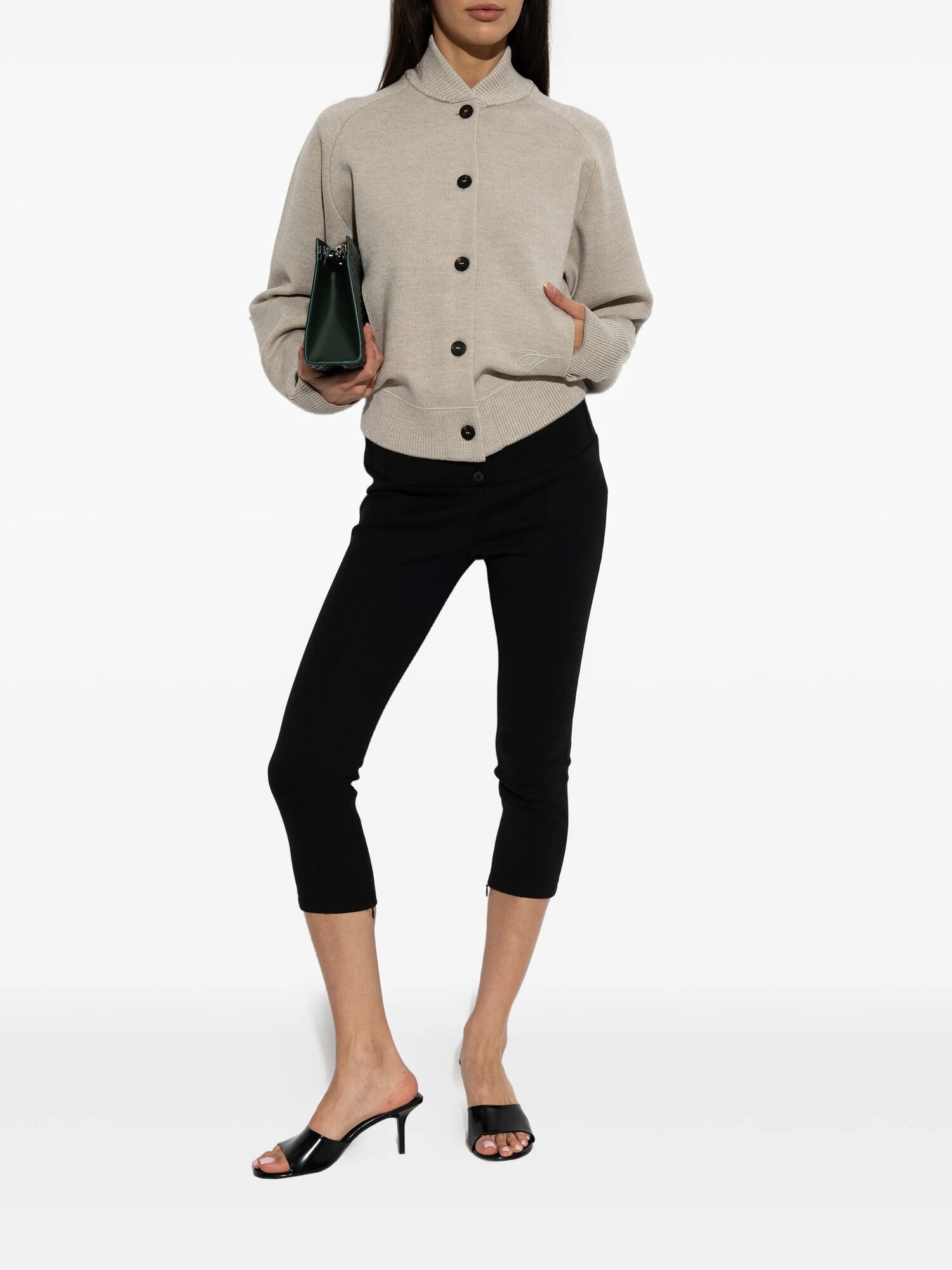 Свитер Jacquemus Logo-embroidered button-up sweater, размер 36 EU, , разноцветный — фото 1