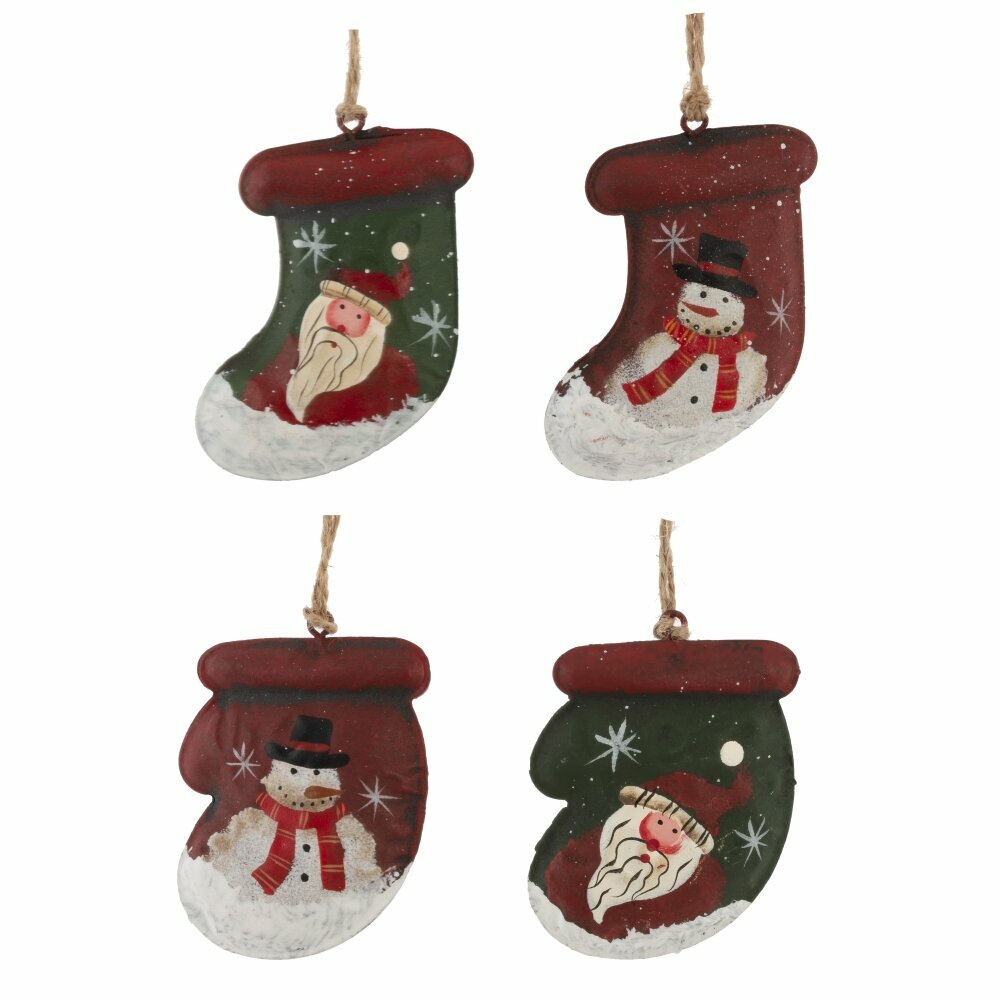 Фигурка "Новогодний сюрприз" 6x2,5x8, металл красный зеленый