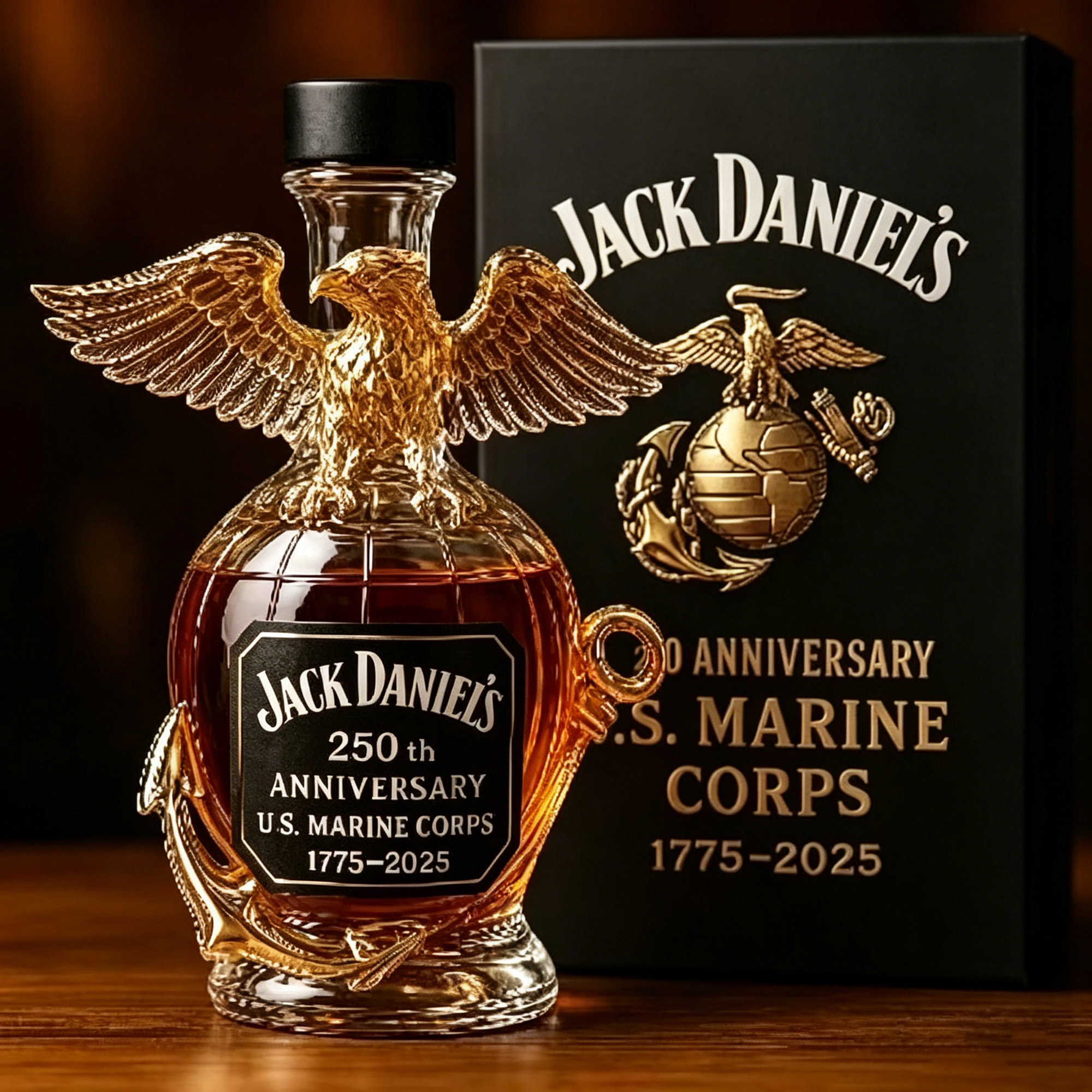 Jack Daniel's Кросс-бордерная забавная бутылка виски, Величественный орел, Мужской подарок