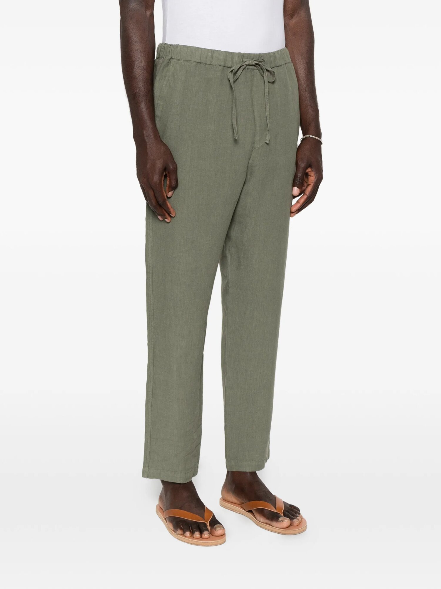 Брюки 120% LINO Drawstring elasticated-waistband trousers, размер 54 — фото 1