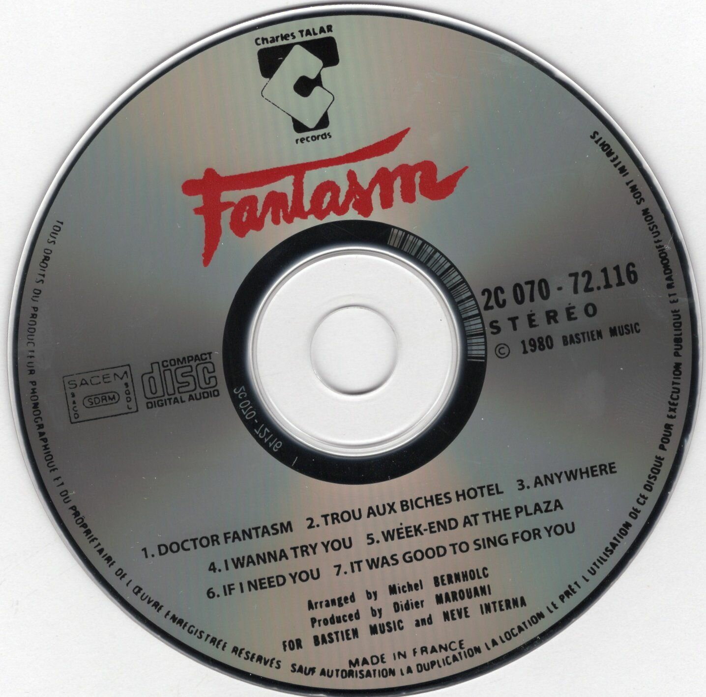 Fantasm (Didier Marouani Project - Space ) - Fantasm, 1980, 4-page, CD-Аудио — фото 1