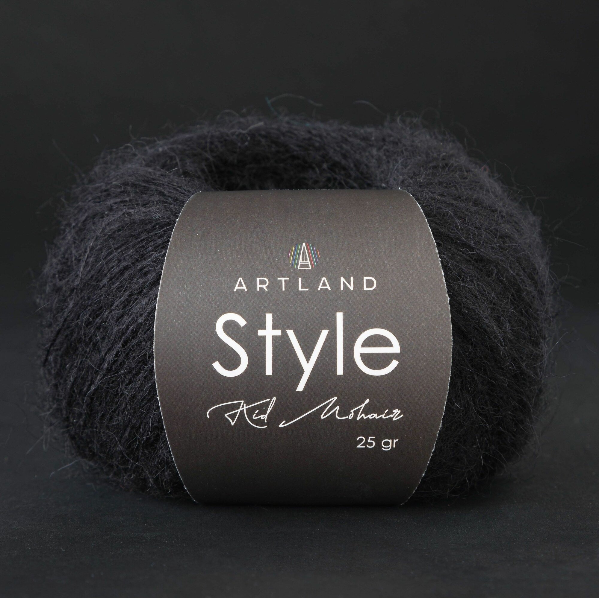 Пряжа для вязания Style Artland 2 мотка (325 м, 25 гр), цвет 02 черный