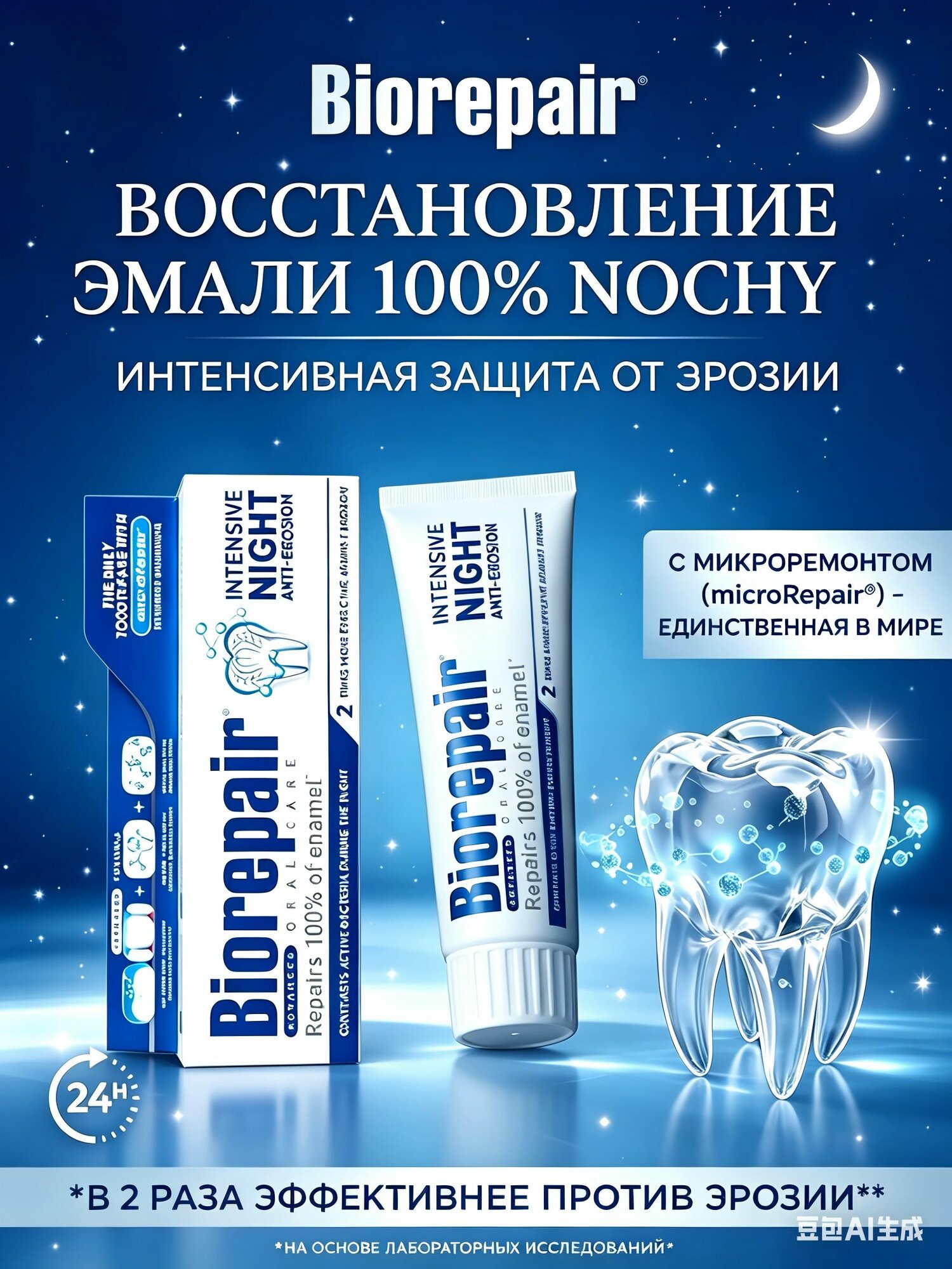 Зубная паста Intensive Night Repair ночной уход против эрозии эмали, 75 мл.
