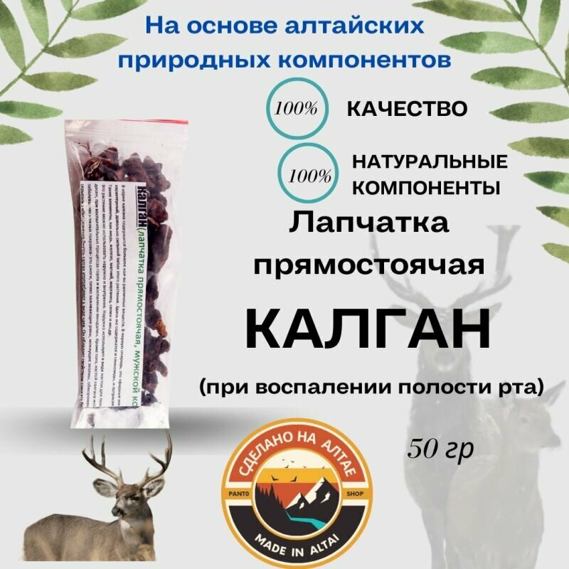 Калган (Лапчатка прямостоячая) (при воспалении полости рта) 50гр