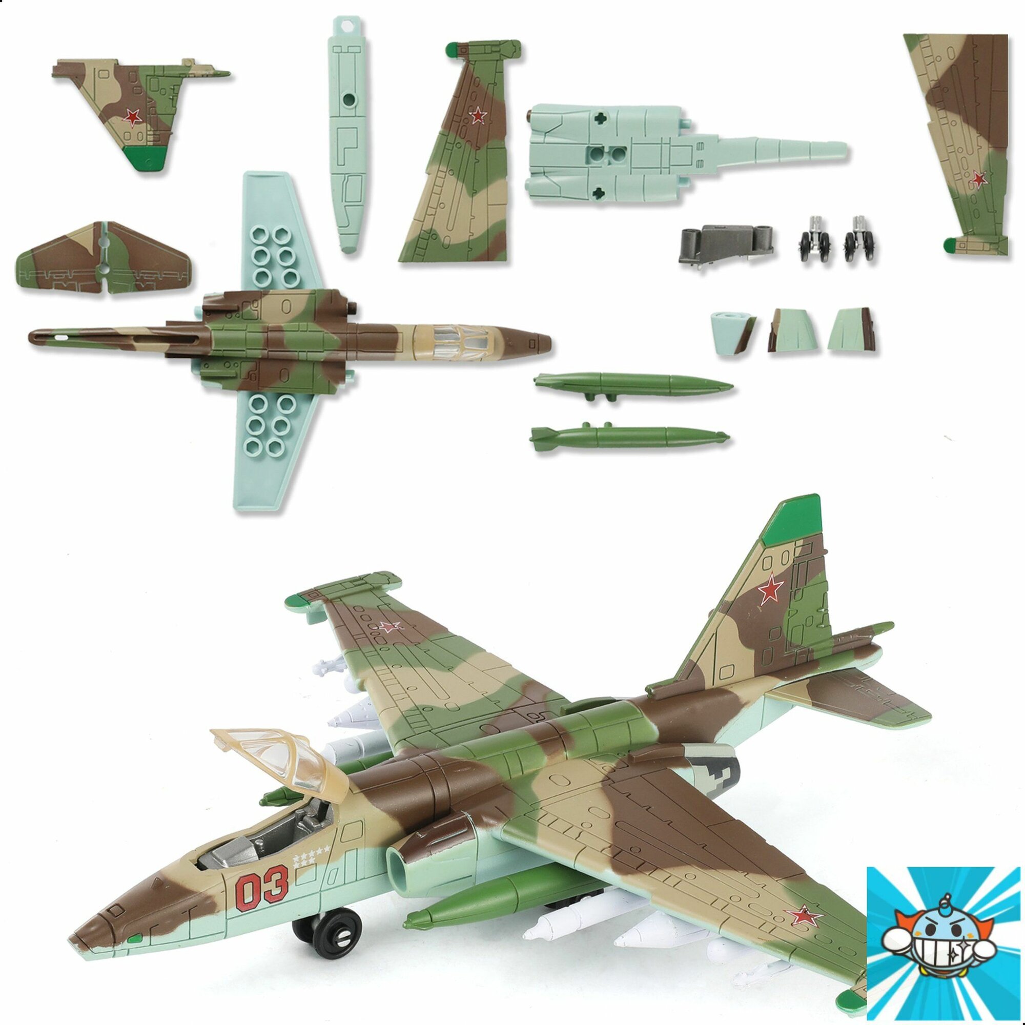 Сборная модель штурмовика Су-25 Грач, SEBUNAS, 1:72, высокая детализация