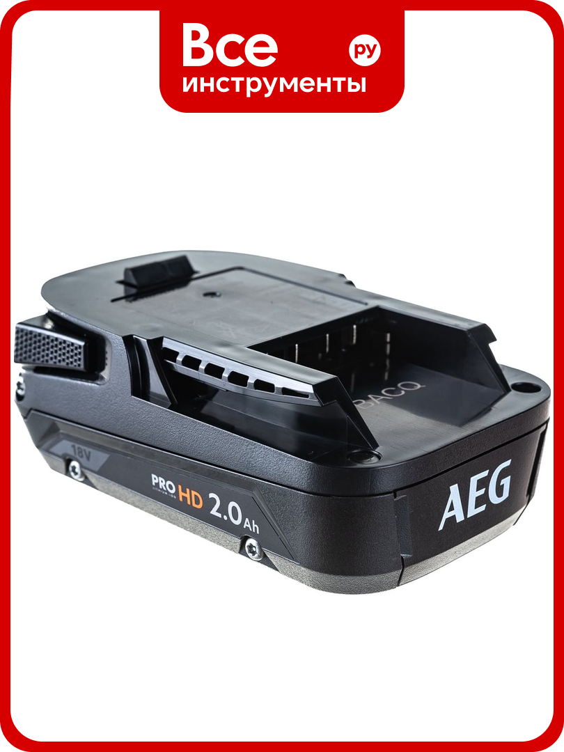 Аккумулятор AEG L1820SHD, Li-Ion, 18 В, 2 Ач, слайдер, 4935478858