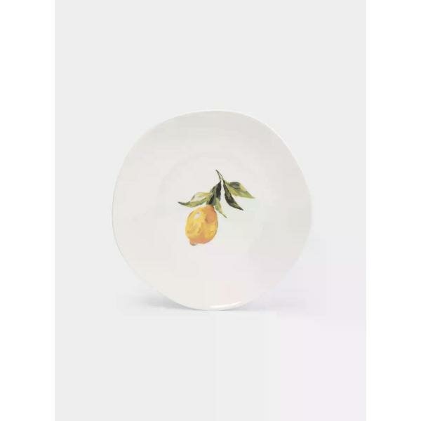 Тарелка ANNA LAFARG Тарелка закусочная, 21 см, фарфор P, белая, Лимон, Lemon branch