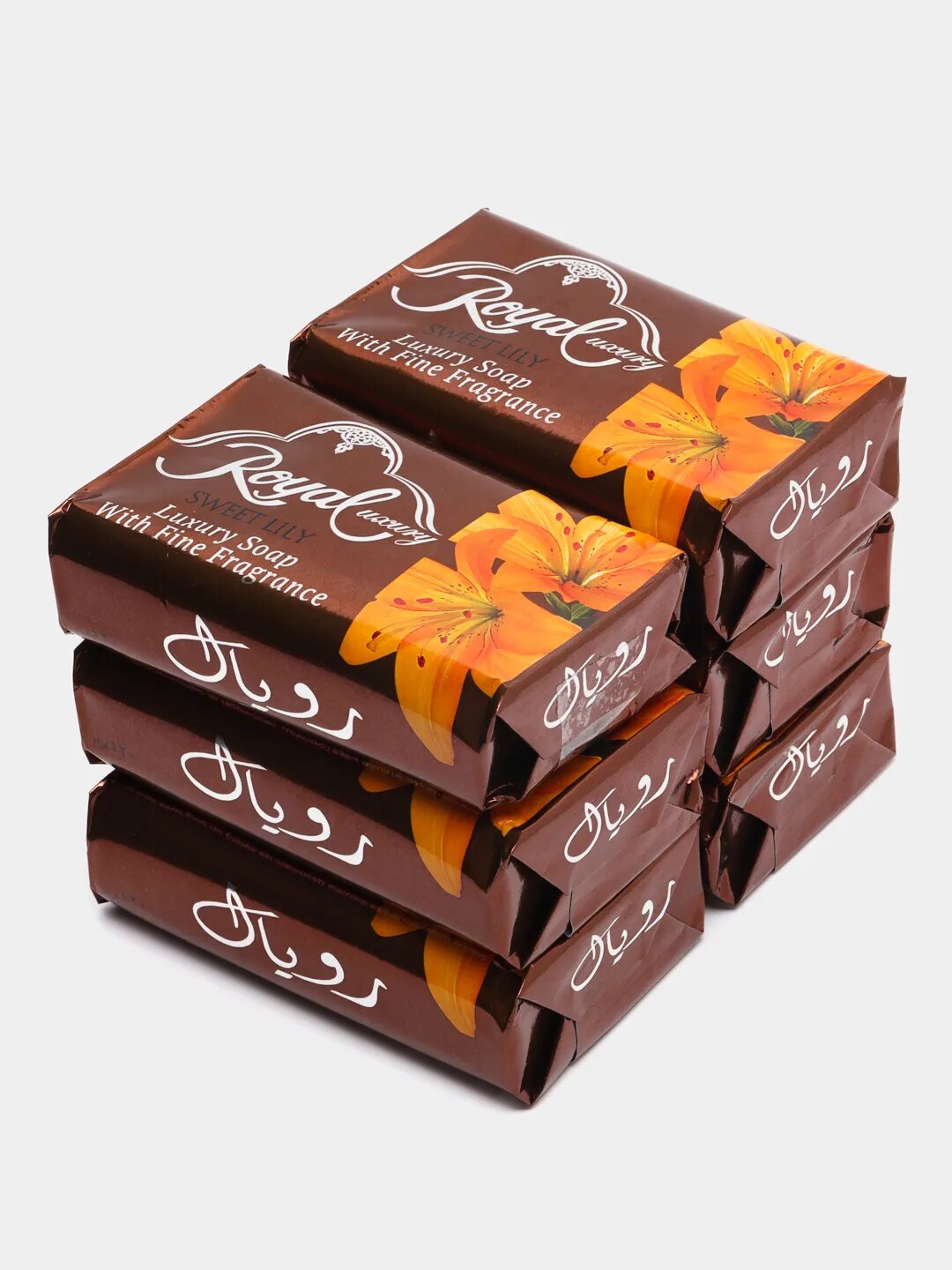Мыло Royal Sweet Lily 120г, для тела, для бани, для душа, гипоаллергенно, аромат лилии и азалии, 6шт
