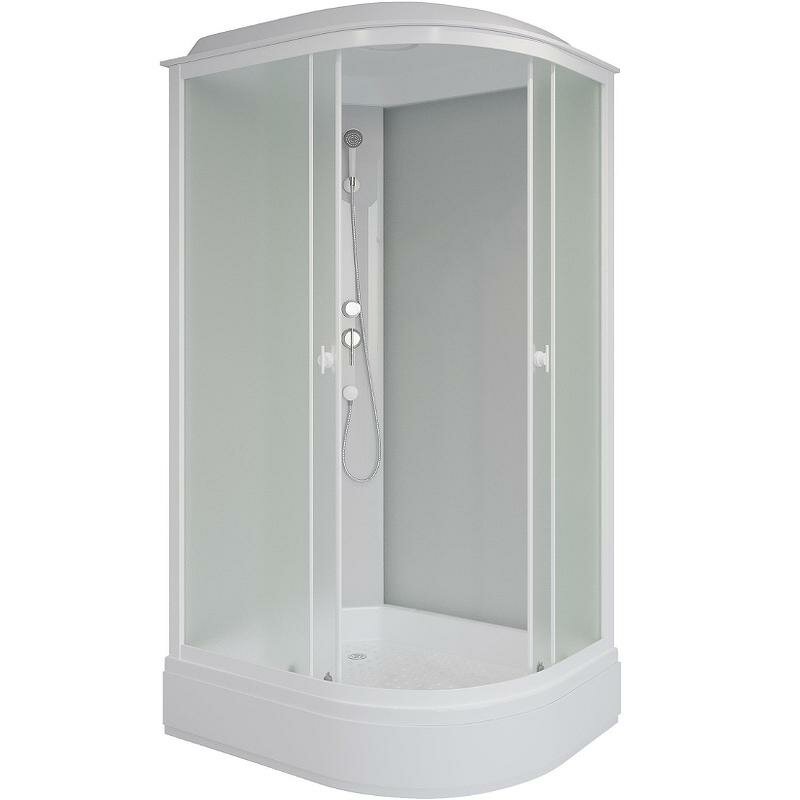 Душевая кабина Niagara Promo 120x80 P120 80 26L MT белый профиль, без гидромассажа, левая