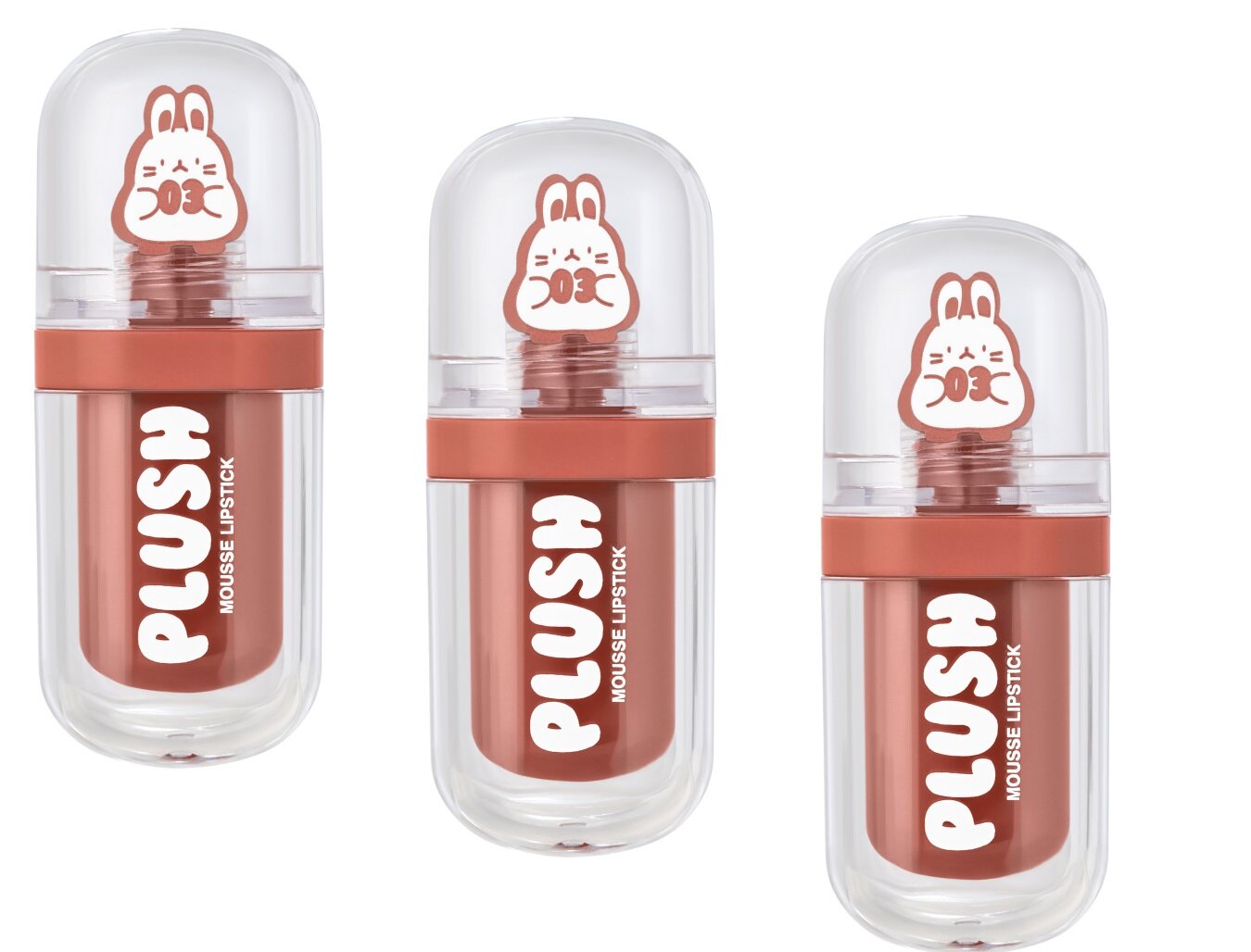 Помада для губ муссовая Beauty Bomb Mousse Lipstick «Plush» тон 03 3шт