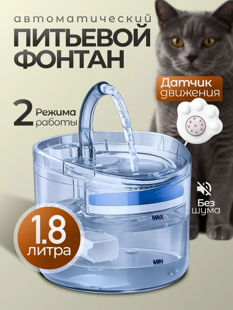 Поилка для кошек фонтан / Поилка автоматическая для собак
