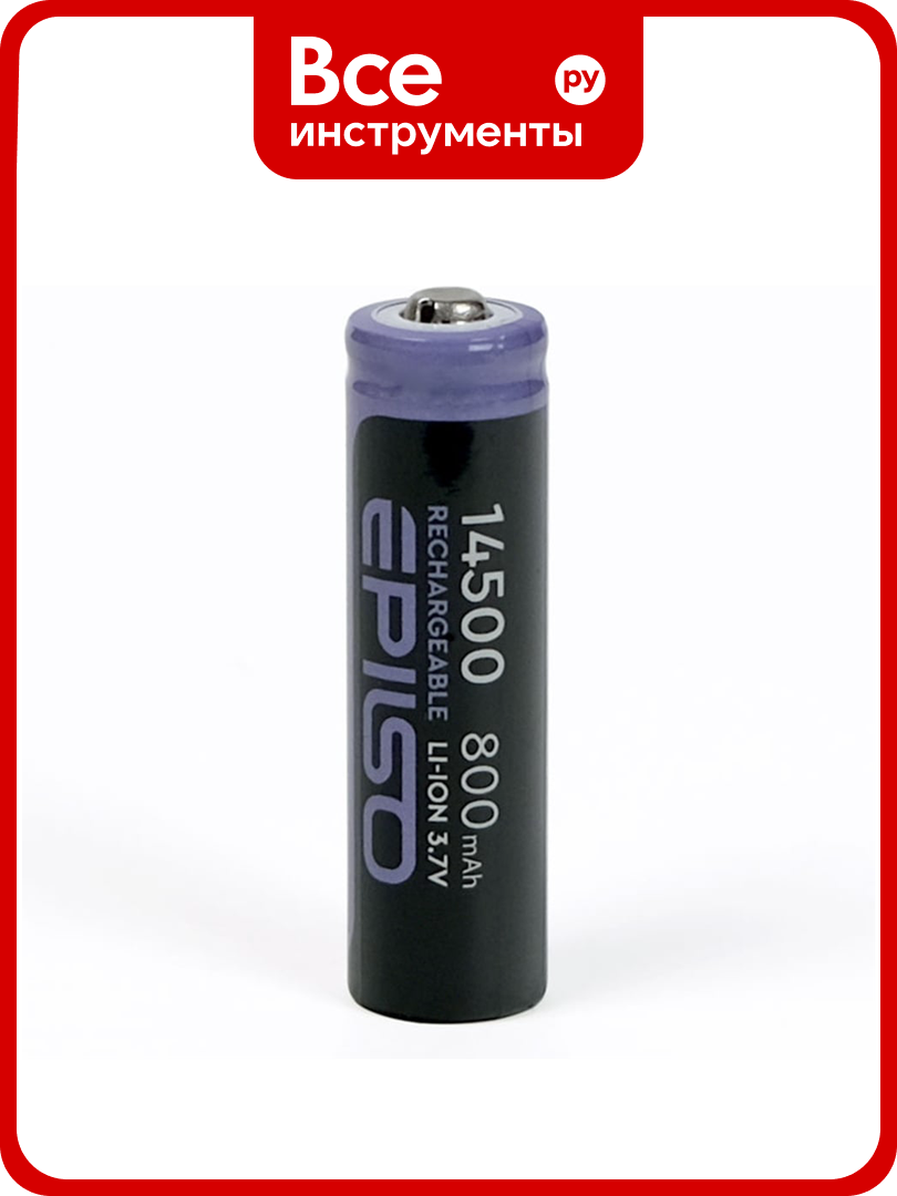 Аккумулятор Epilso Li-Ion 14500 800mAh 3.7V без защиты EPB-14500-0.8-NP