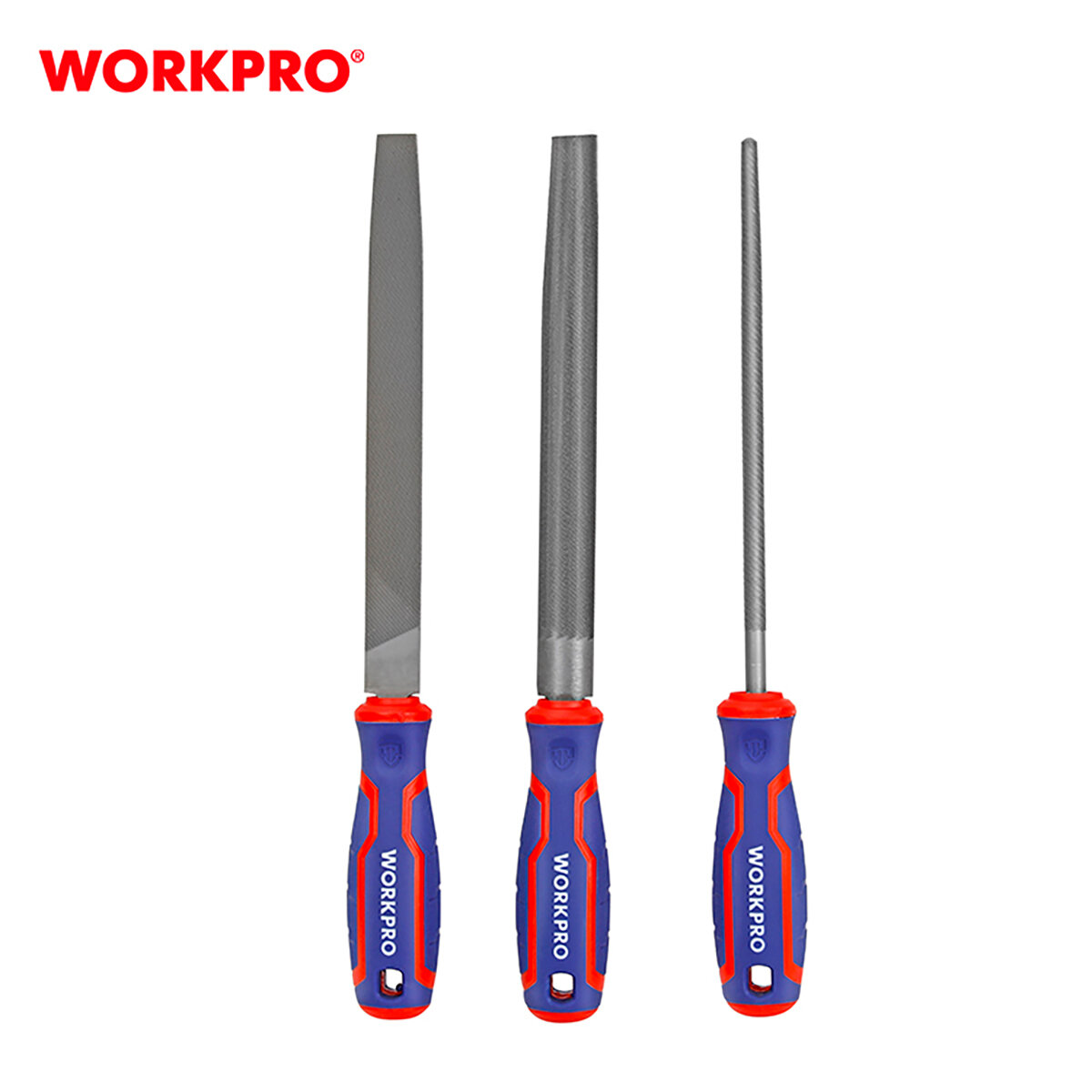 Напильники Workpro, 200 мм, набор 3 шт
