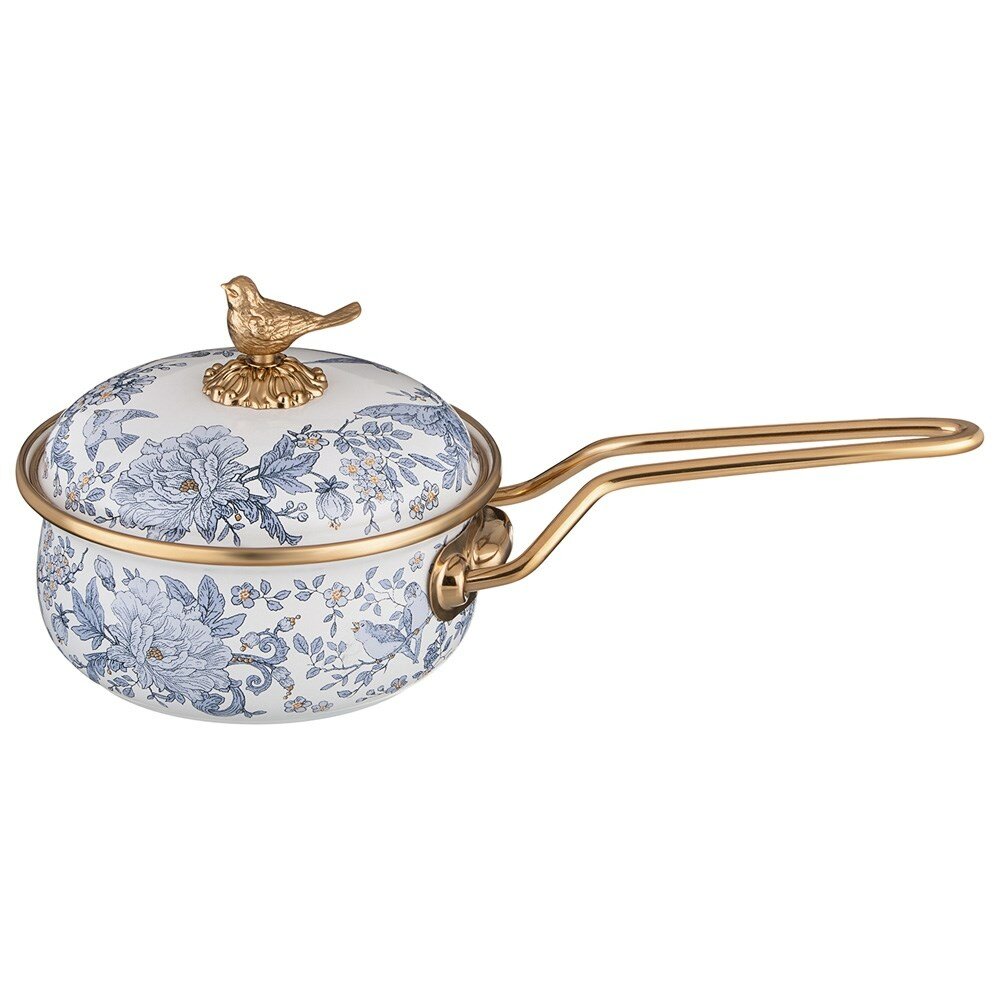 Ковш lefard эмалированный, серия royal garden 14 см /0,9л, L=31 см подходит для индукцион