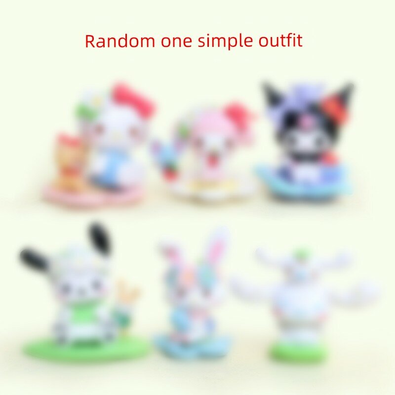 Японская аниме-фигурка в стиле мультфильмов Cinnamoroll Kuromi, серия KT, кукла в подарочной коробке, украшение для
