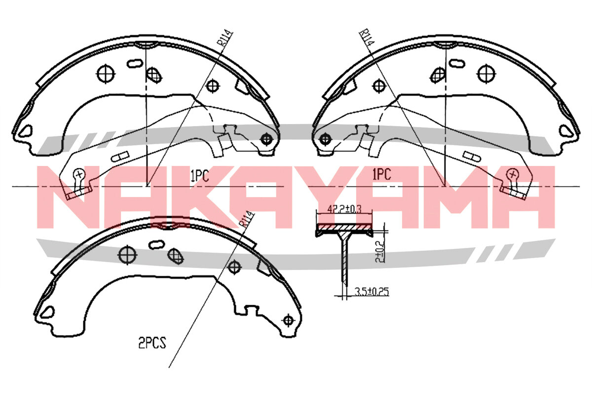 Колодки тормозные барабанные задние FORD FOCUS II