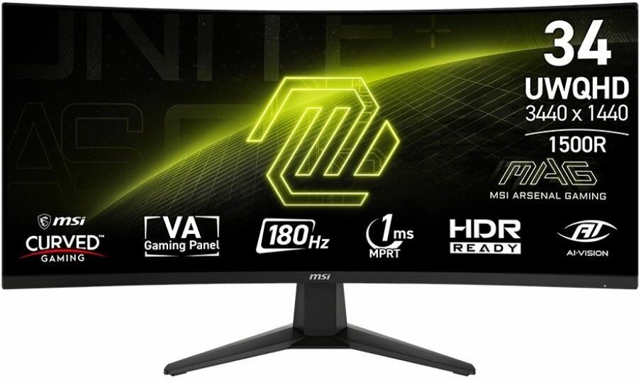 34" Монитор MSI 346CQ черный UW VA