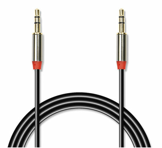 Кабель miniJack3,5 - > miniJack3,5 черный, 1м, (PVC, 3 pin/3.5 мм), JA-AC01, Jet.A
