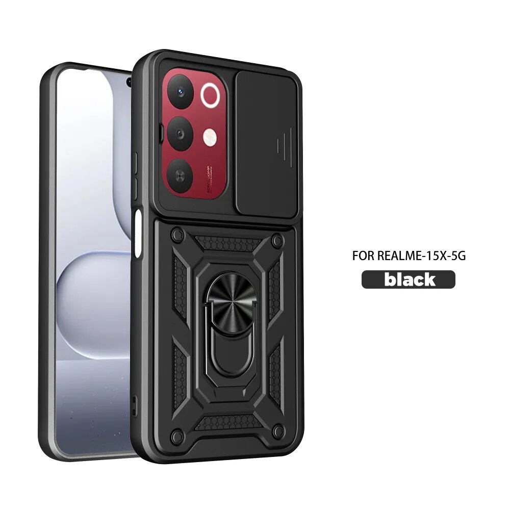 Чехол для Realme C85 4G/5G / Realme C83 / Realme 15X 5G (Реалми C85 4G/5G / Реалми C83 / Реалми 15X 5Г) Твердый ПК Защита камеры усиленная броня сверхмощный противоударный чехол-бампер