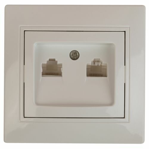 Розетка компьютерная 2-м СП Plano RJ45 сл. кость 1-304-02 Intro Б0043242