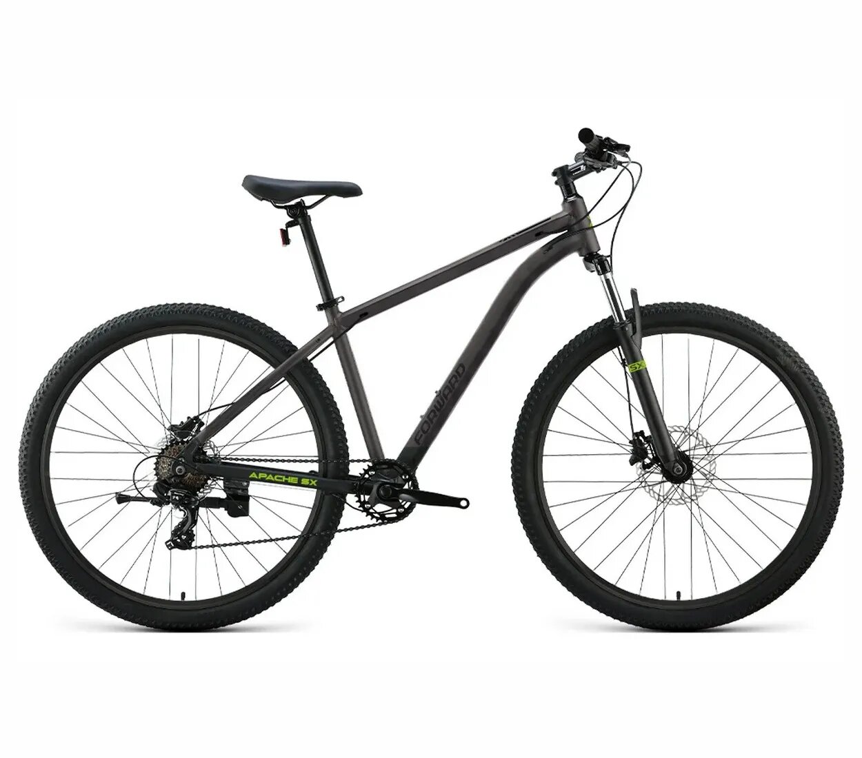 Велосипед FORWARD APACHE SX 27,5 21" 2026 тёмно-серый / чёрный