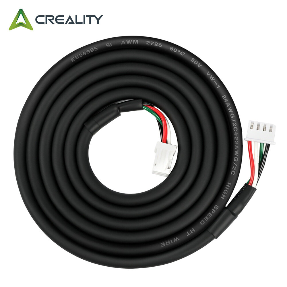 Creality Кабель подключения сопла для K1/K1C, 120 см, устойчив к изгибам, аксессуар для 3D