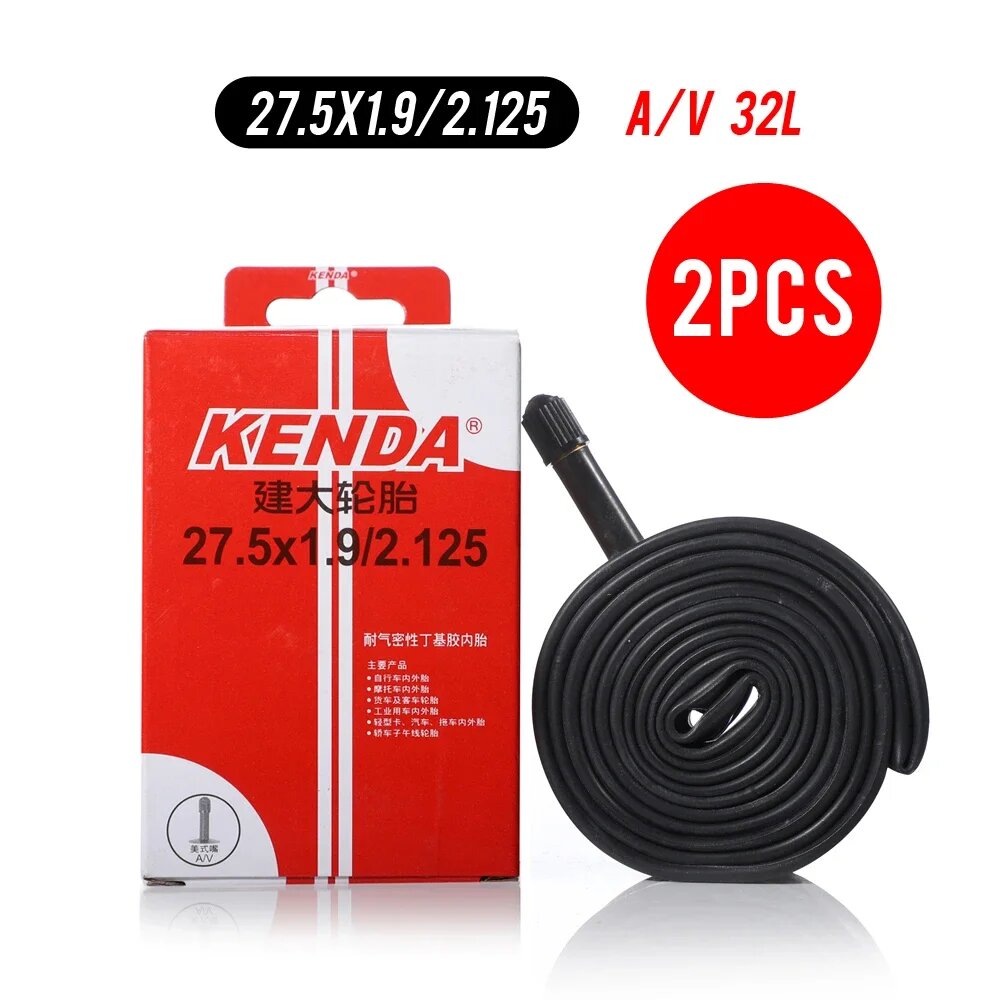 Камеры KENDA 27.5x1.9-2.125 AV32L, 2 шт, красные