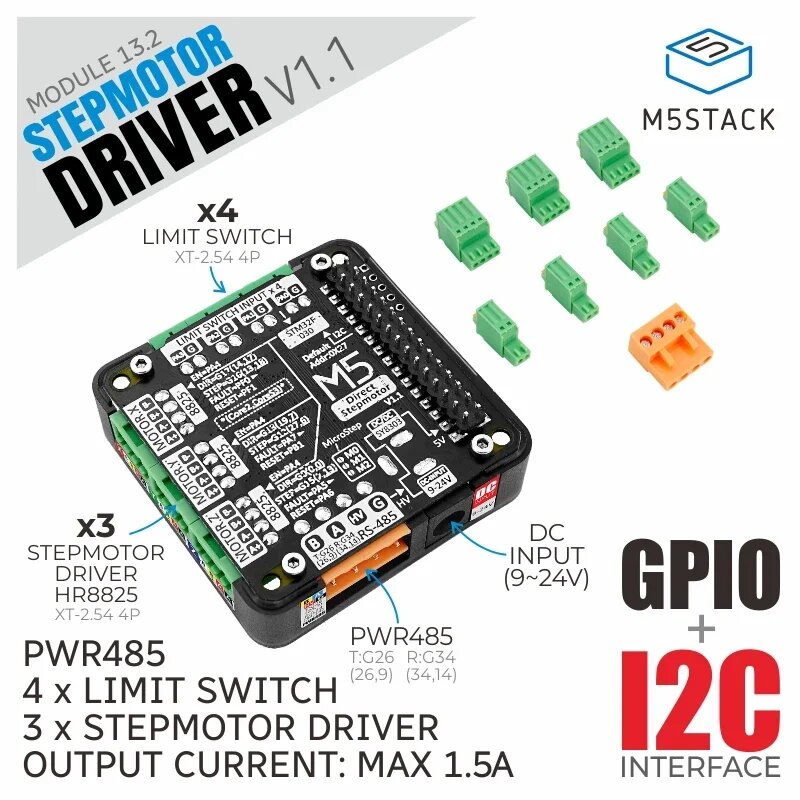 Модуль драйвера Stepmotor M5Stack v1.1 (HR8825)
