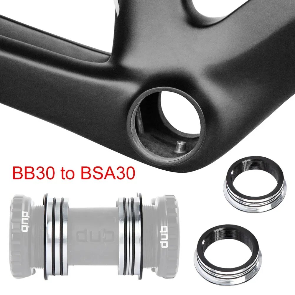 Адаптер BB30 в BSA 42 мм черный/серебро