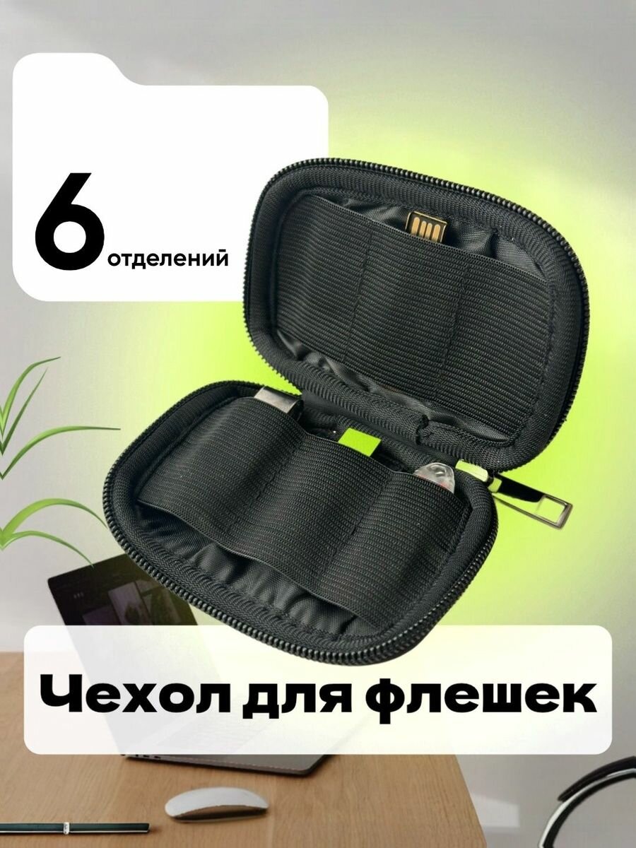 Чехол для флешек USB органайзер кейс для хранения эцп sd карт