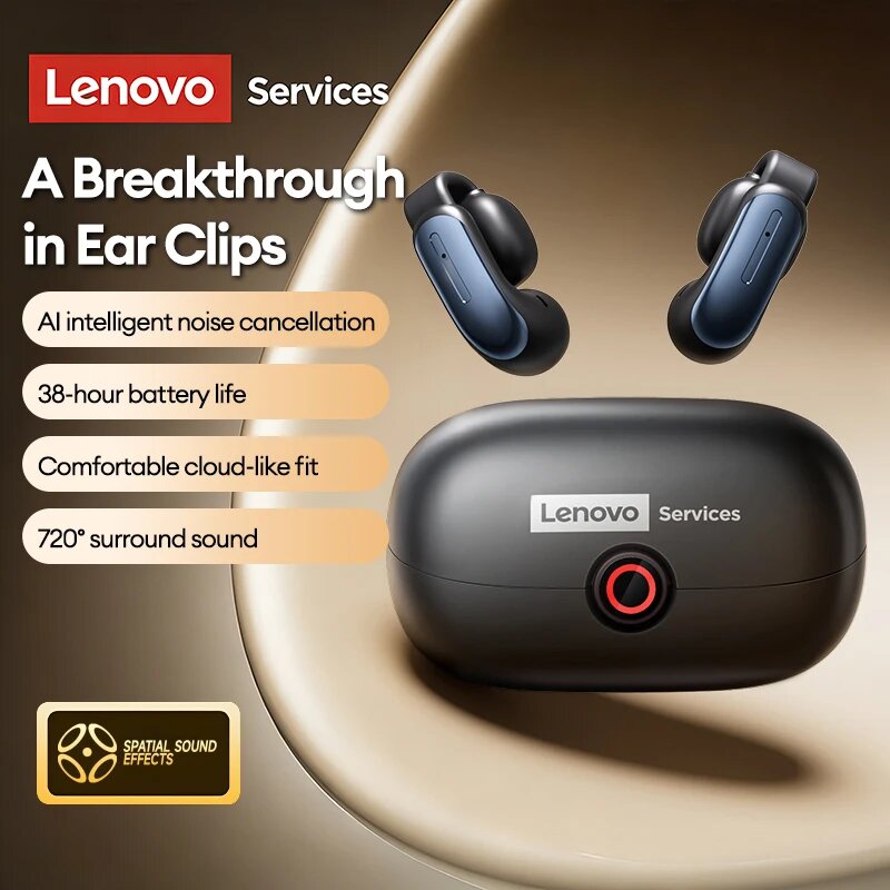 Lenovo LES-108 Беспроводные наушники с костной проводимостью Черный, Black