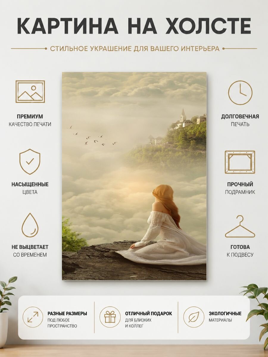 Картина на холсте Портрет женщины 30x40 см