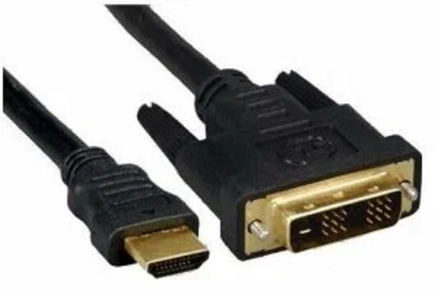 Кабель интерфейсный HDMI-DVI Gembird 19M/19M CC-HDMI-DVI-6 1.8м, single link, черный, позол. разъемы, экран, пакет