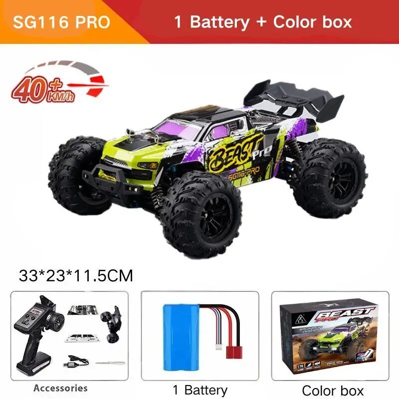 ZLL SG116 MAX/PRO 1:16 Высокоскоростной дрифт-гонщик 80 км/ч или 40 км/ч Бесщеточный мотор 4WD Радиоуправляемая машина Внедорожная машина Игрушки для подарка ребенку